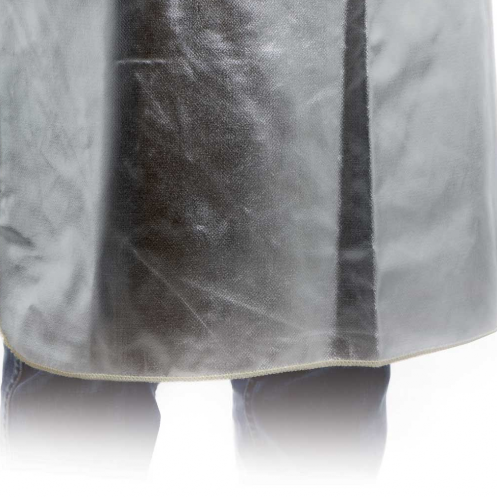 Aluminized anti-heat apron against high temperatures
