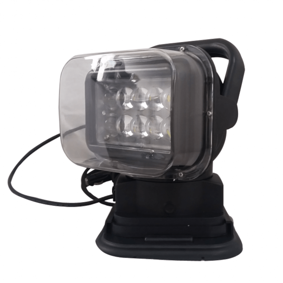 Projecteur LED 12/24V motorisé et avec télécommande sans fil